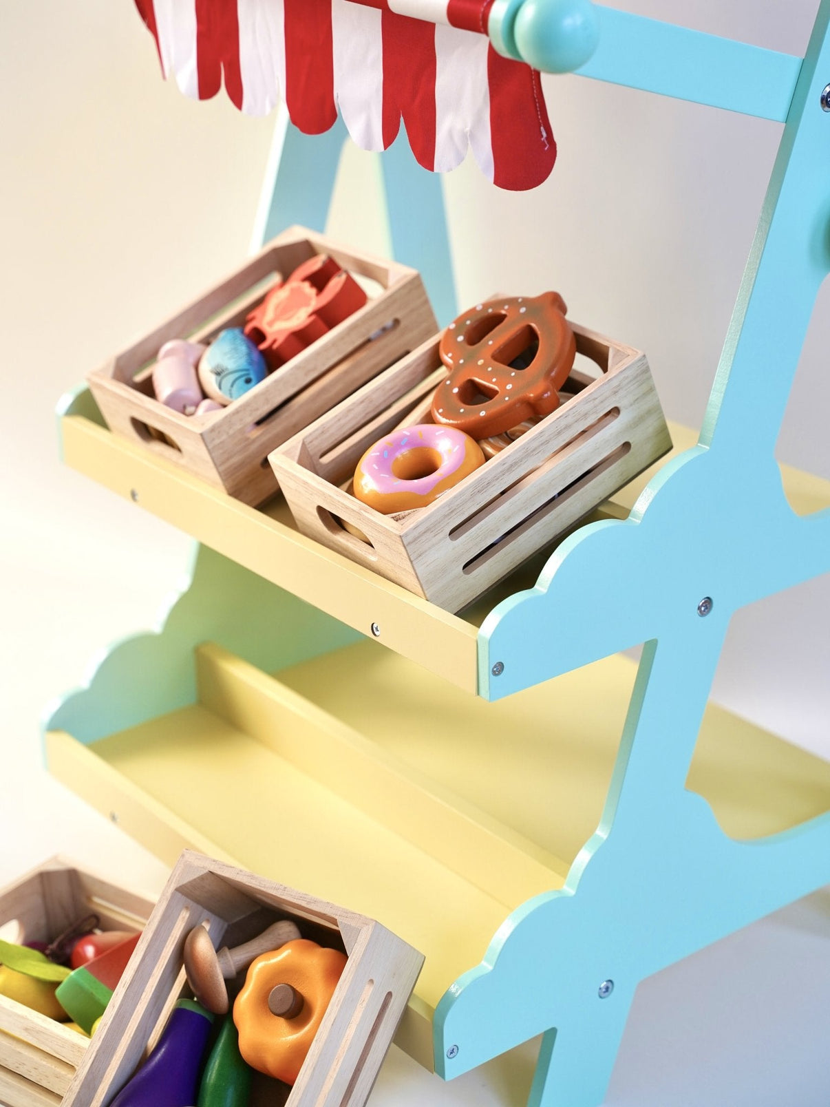 Wooden Grocery Stall & Food Crates Combo – Giggle Giggle